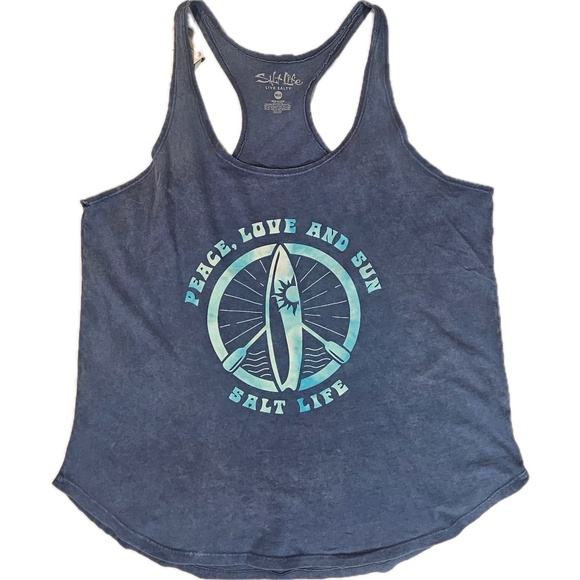 Salt Life | Tops | Salt Life Tank Top Womens Xl Navy Blue Sleeveless ...